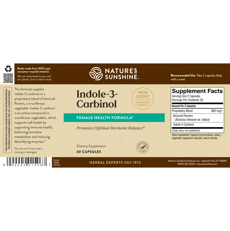 Indole 3 Carbinol - Cruciferous Vegetable Supplement | Nature's Sunshine